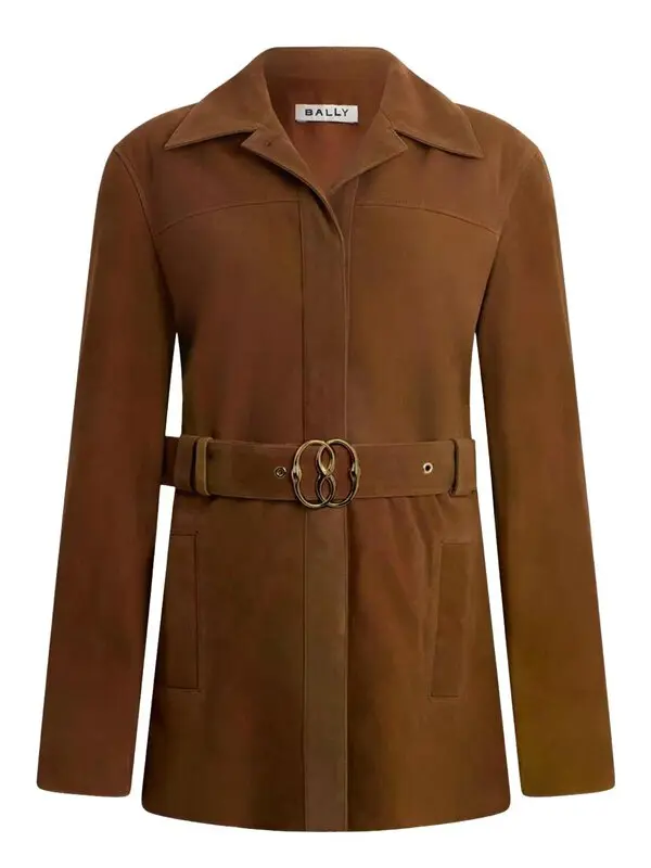 Bally Belted Suede Jacket - Brown