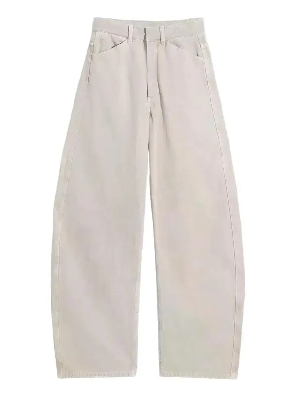 LEMAIRE High-waisted Trousers With Twisted Seams - Neutrals