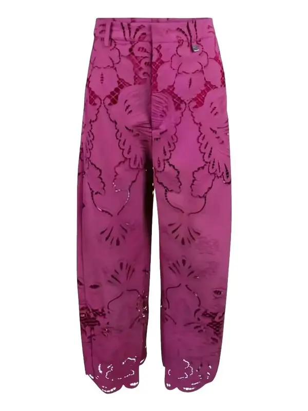Giuseppe Di Morabito Sangallo Floral-detail Palazzo Pants - Pink