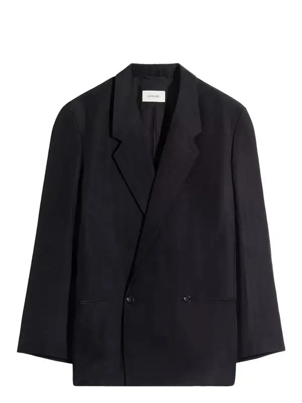 LEMAIRE Double-breasted Coat - Black