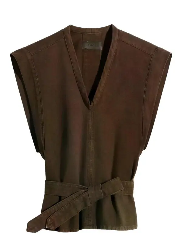 LEMAIRE Belted Vest - Brown