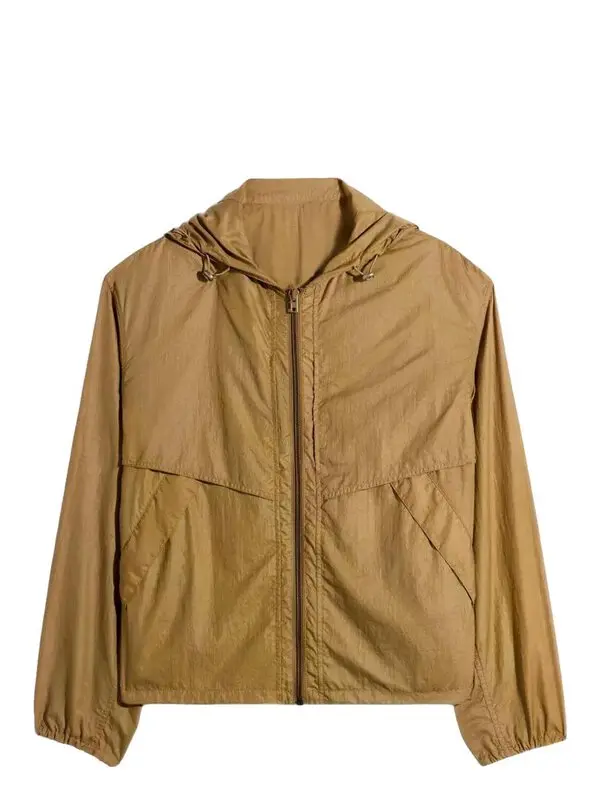 LEMAIRE Hooded Zip Windbreaker - Brown