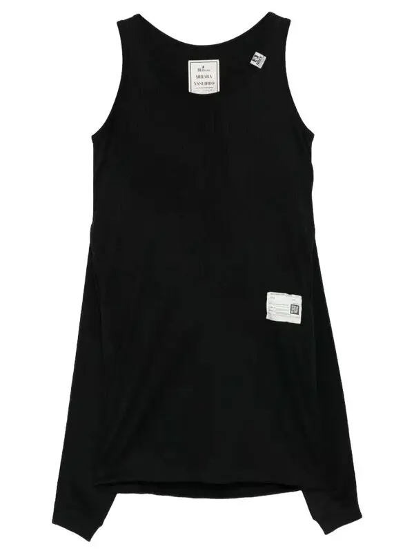 Mihara Yasuhiro Logo-patch Mini Dress - Black