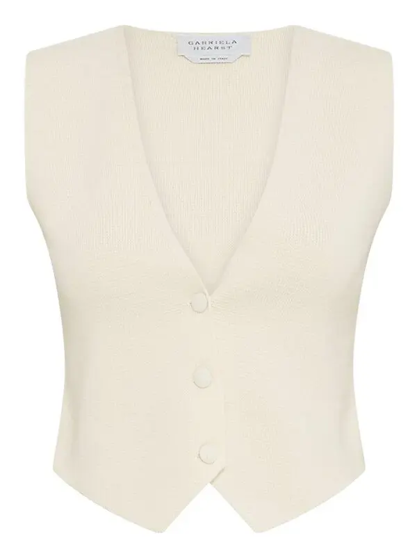 Gabriela Hearst Enso Knit Vest - Off White
