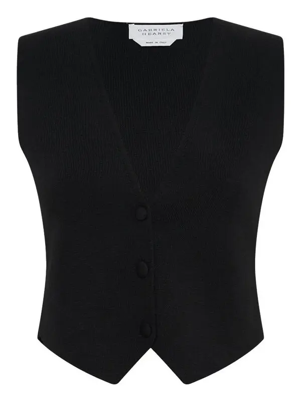 Gabriela Hearst Enso Knit Vest - Black