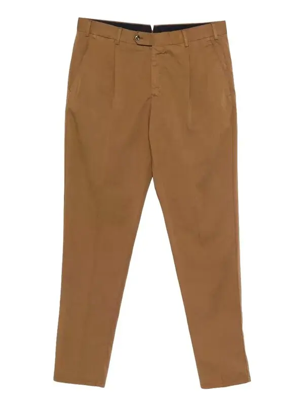 PT TORINO Pleated Trousers - Brown