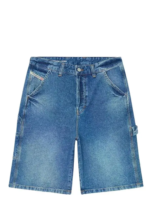 DIESEL Denim D-livery-w Shorts - Blue