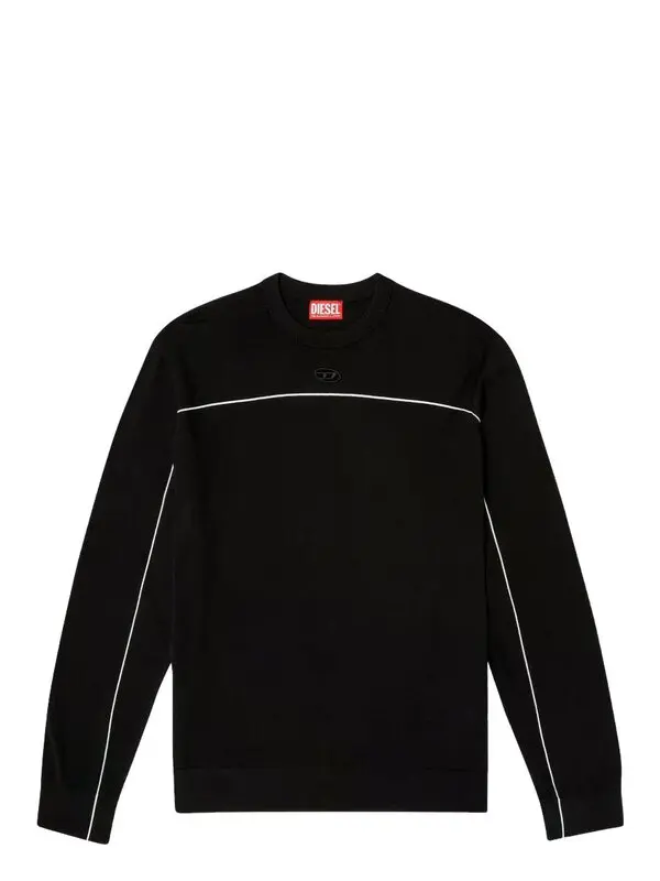 DIESEL® Logo-detail Sweater - Black