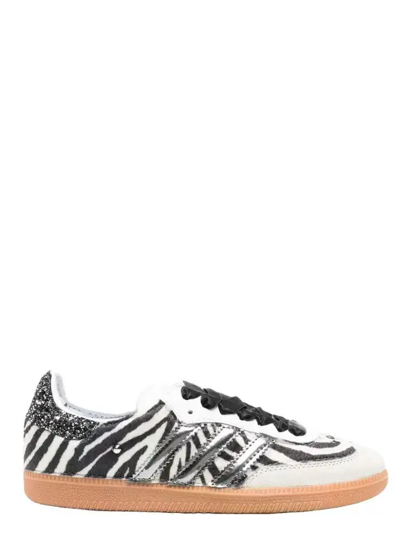 Adidas Samba Zebra-stripes Sneakers - White