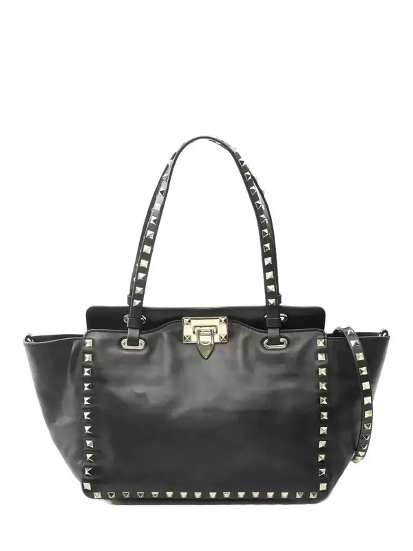 Valentino Garavani Rockstud Leather Tote Bag - Black
