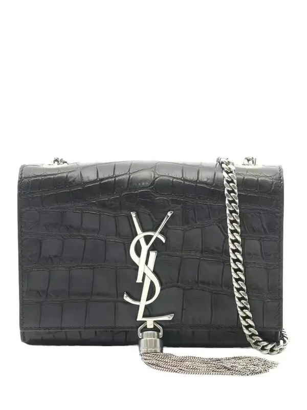 Saint Laurent 2010s Kate Monogram Chain Bag - Black