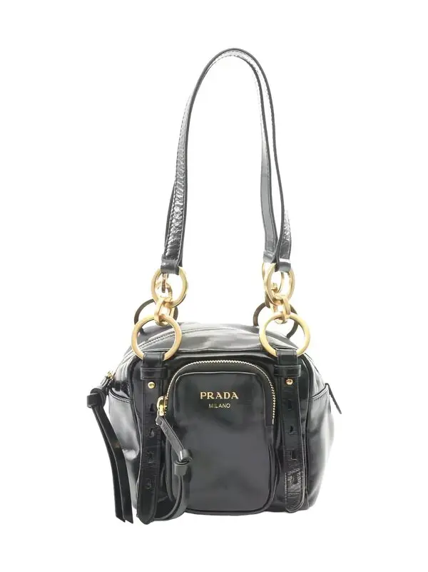 Prada Leather Tote Bag - Black