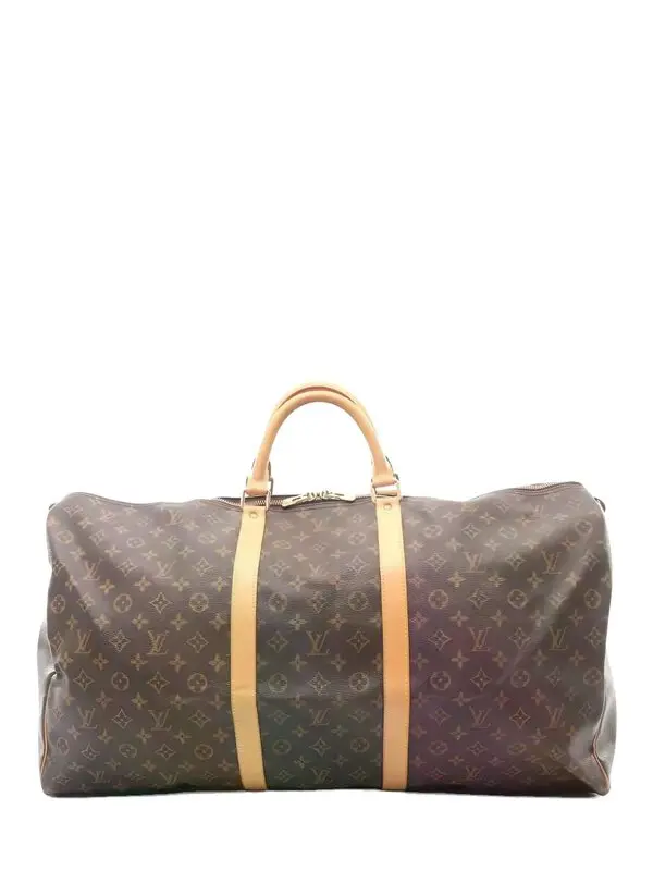 LOUIS VUITTON 1997 Monogram Leather Boston Tote - Brown