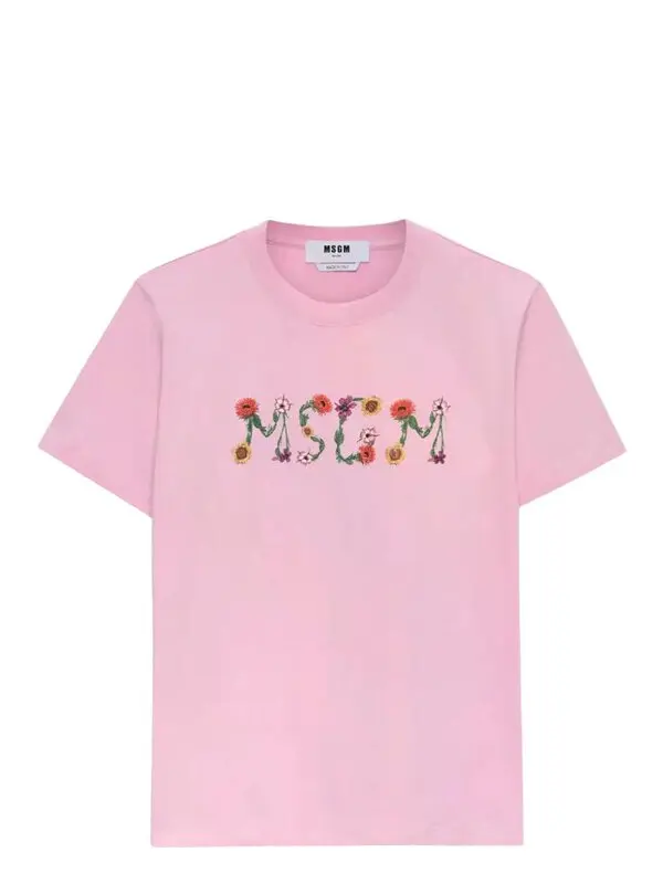 MSGM Floral-print T-shirt - Pink
