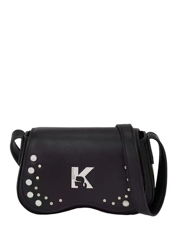 Karl Lagerfeld Studded Cross Body Bag - Black
