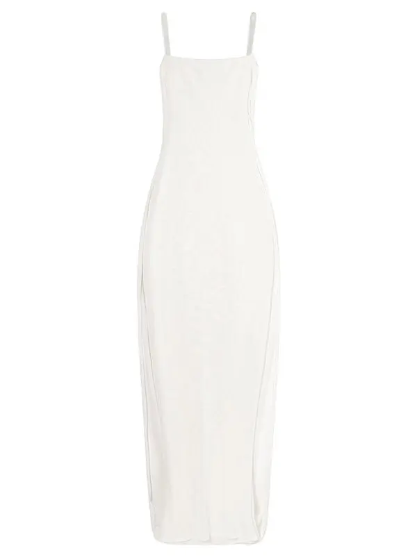 Jacquemus The Plumetis Knitted Maxi Dress - Off-white