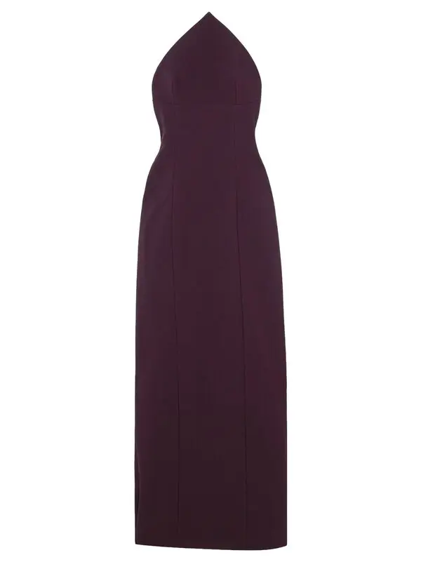 Solace London Senna Strapless Crepe Maxi Dress - Purple