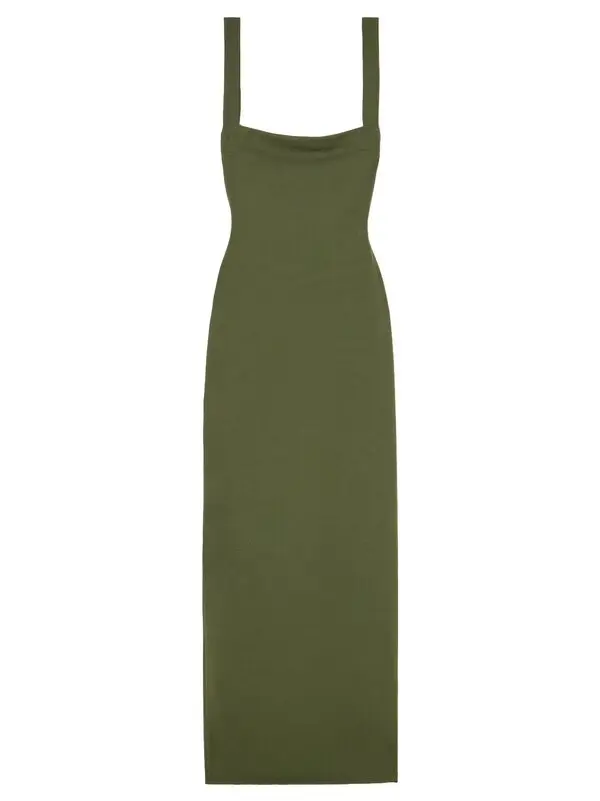 Solace London Joni Stretch-crepe Maxi Dress - Green