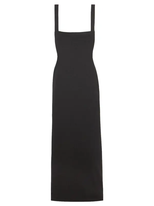 Solace London Joni Stretch-crepe Maxi Dress - Black