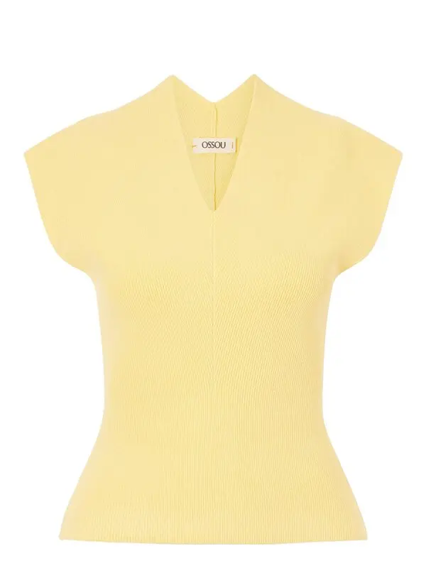Ossou Sloane Cotton-blend Top - Yellow
