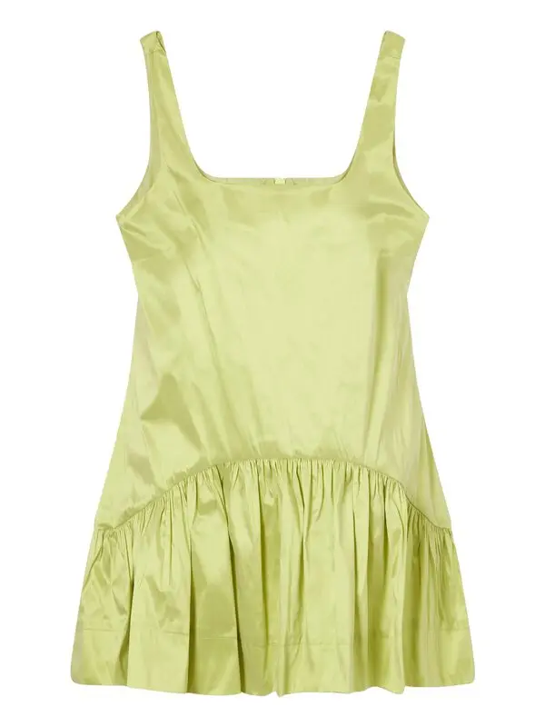 Simone Rocha Taffeta Peplum Top - Green