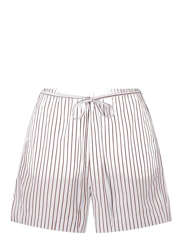 Loulou De Saison Lory Striped Cotton-poplin Shorts - Multi
