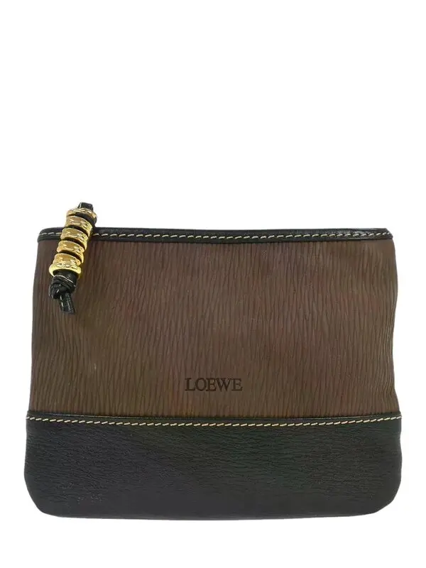 Loewe 1990-2000s Velasquez Two-tone Pouch - Brown