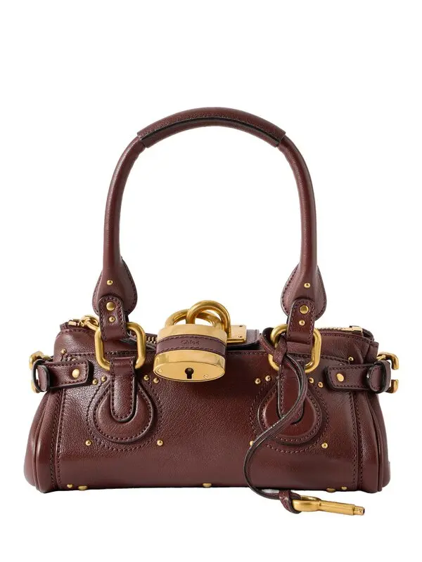 Chloé Paddington Embellished Leather Tote - Brown