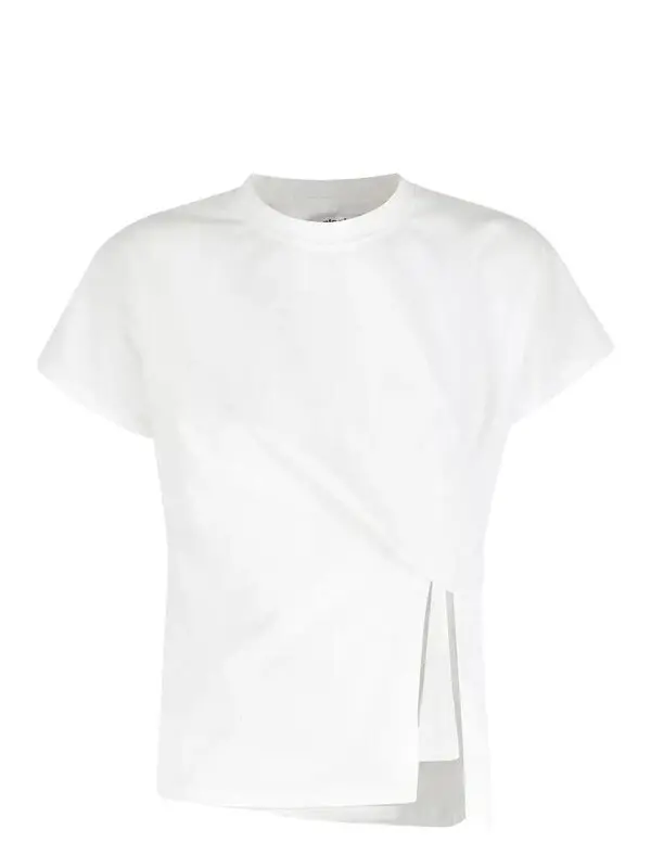 LA PISCINE Side-slit T-shirt - White
