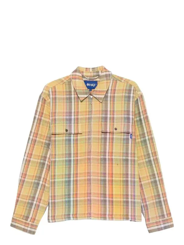 AWAKE NY Rivington Buttoned Checked Shirt - Yellow