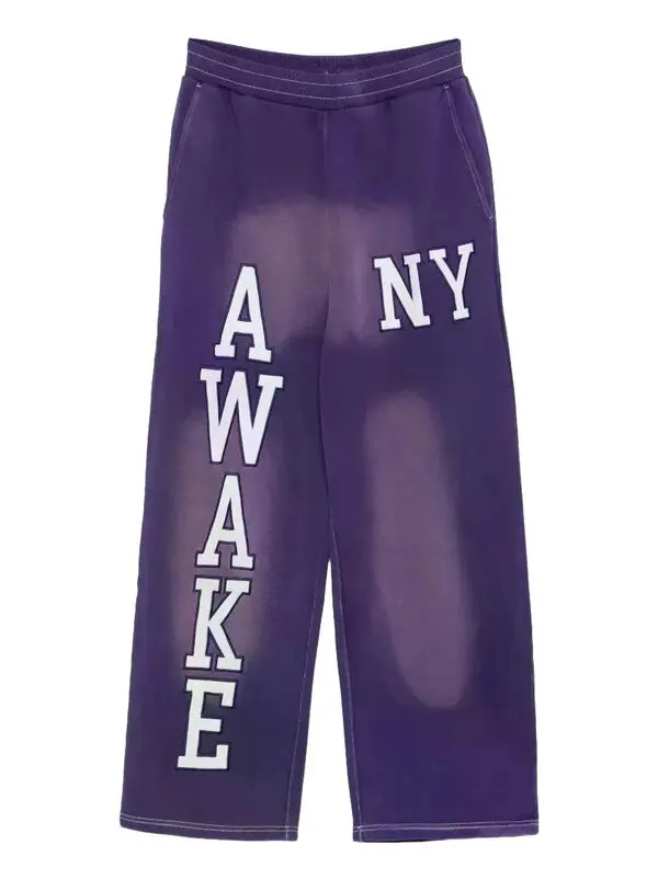 AWAKE NY Letter-embroidered Trousers - Purple