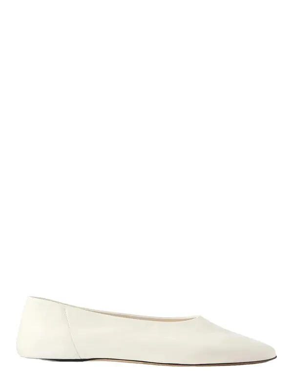 TOTEME Slip Leather Ballet Flats - Off-white