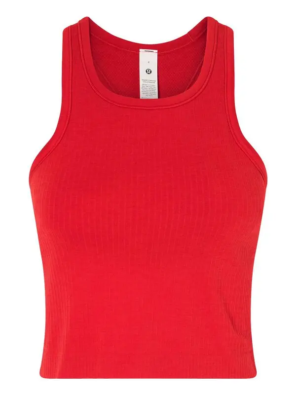 Lululemon Ebb To Street Ribbed Jersey Tank - Red