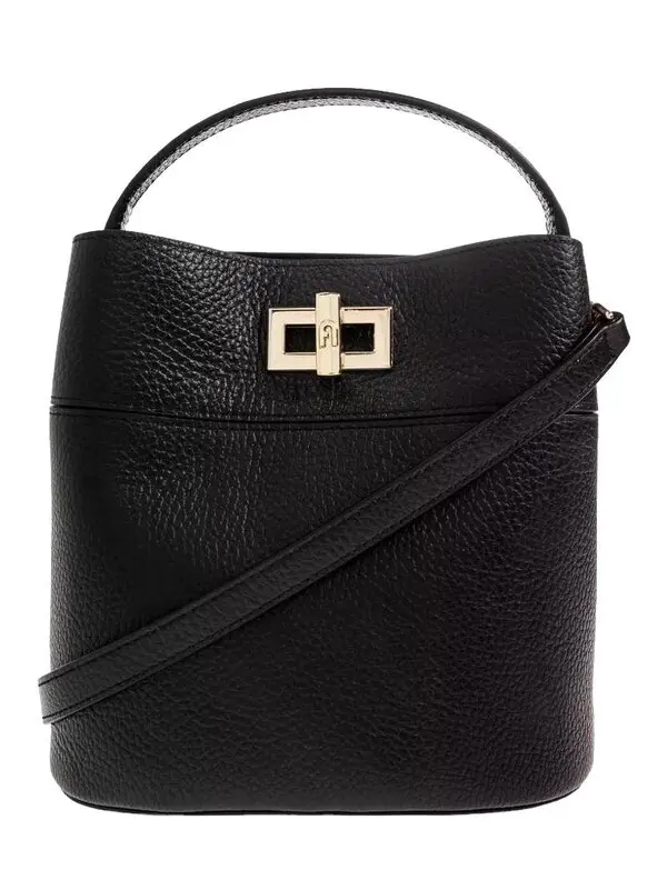 Furla Amelia Top-handle Leather Mini Bag - Black