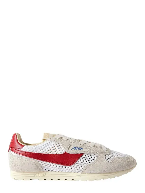 AUTRY Windspin Suede And Leather Sneakers - White