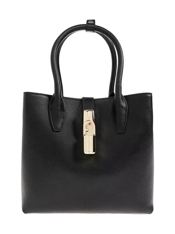 Furla Goccia Top Handle Padlock Small Tote Bag - Black