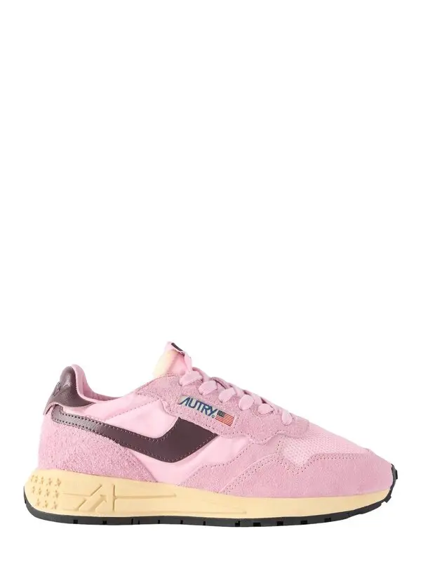 AUTRY Reelwind Leather-trimmed Sneakers - Pink