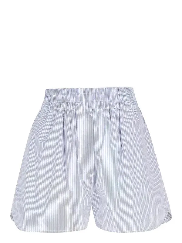 LA PISCINE Striped Mini Shorts - Blue