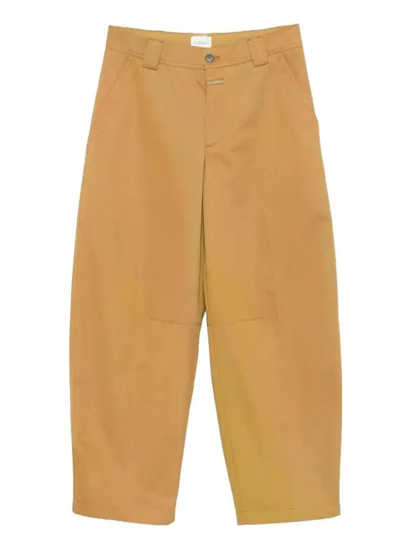 Closed Diagonal-pockets Trousers - Neutrals