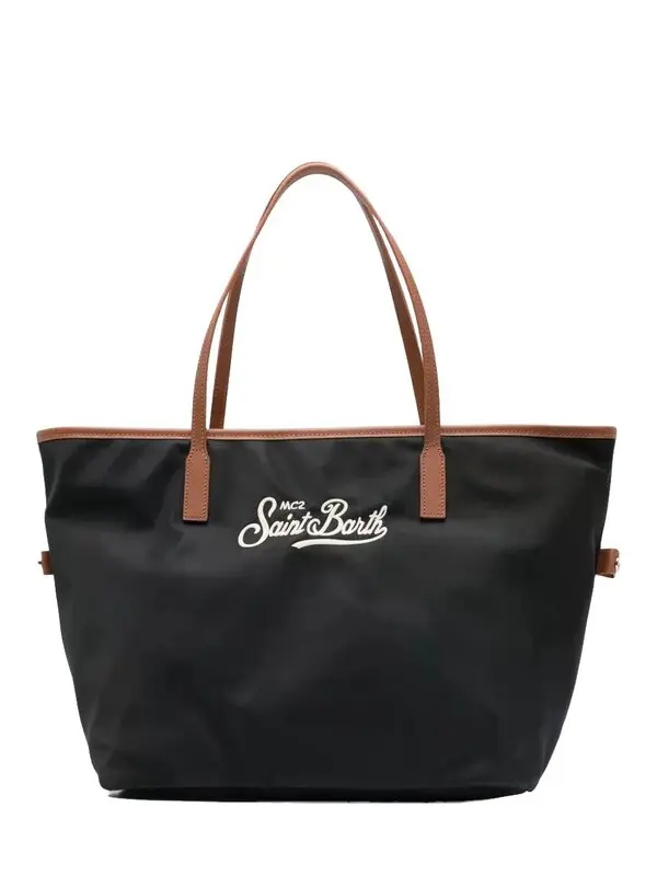 MC2 SAINT BARTH Logo-embroidered Tote Bag - Black