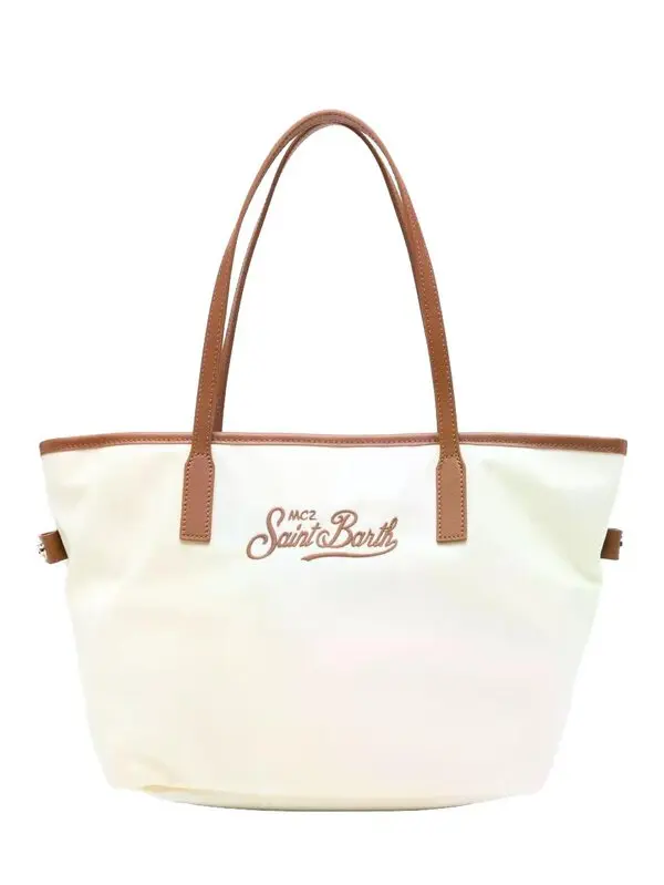 MC2 SAINT BARTH Embroidered-logo Tote - Yellow