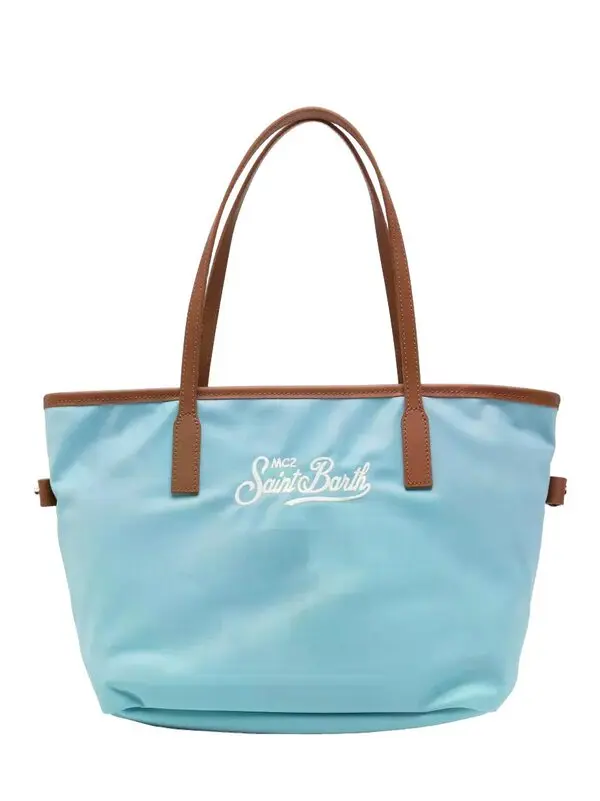MC2 SAINT BARTH Embroidered-logo Tote Bag - Blue
