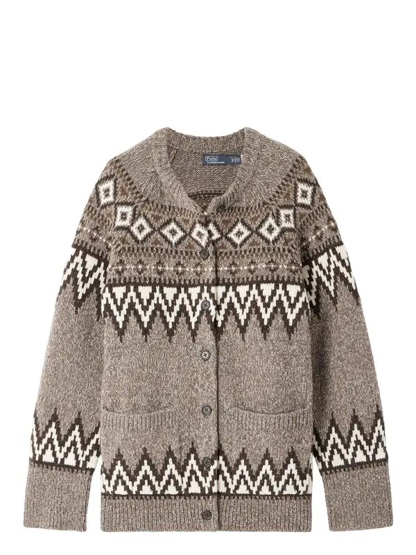 Polo Ralph Lauren Fair Isle Wool-blend Cardigan - Neutrals