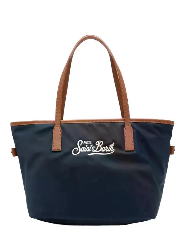 MC2 SAINT BARTH Embroidered-logo Tote - Blue