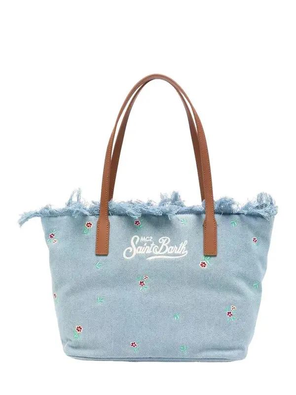 MC2 SAINT BARTH Medium Embroidered Tote - Blue