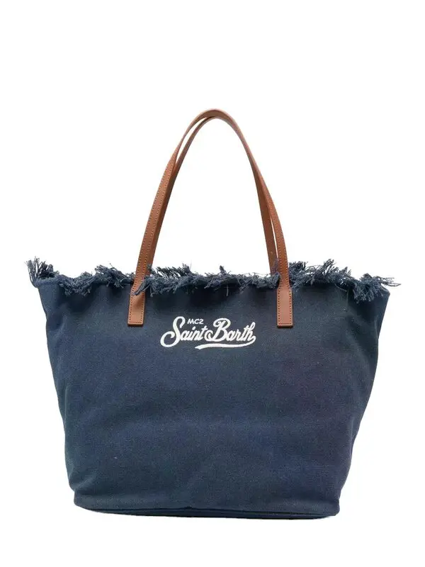 MC2 SAINT BARTH Frayed Tote Bag - Blue
