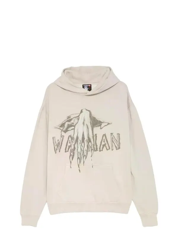 WARMAN Logo-print Hoodie - Neutrals