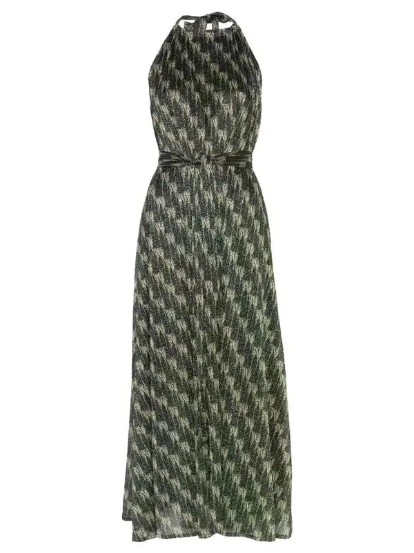 SIYU Arts Halterneck Maxi Dress - Green
