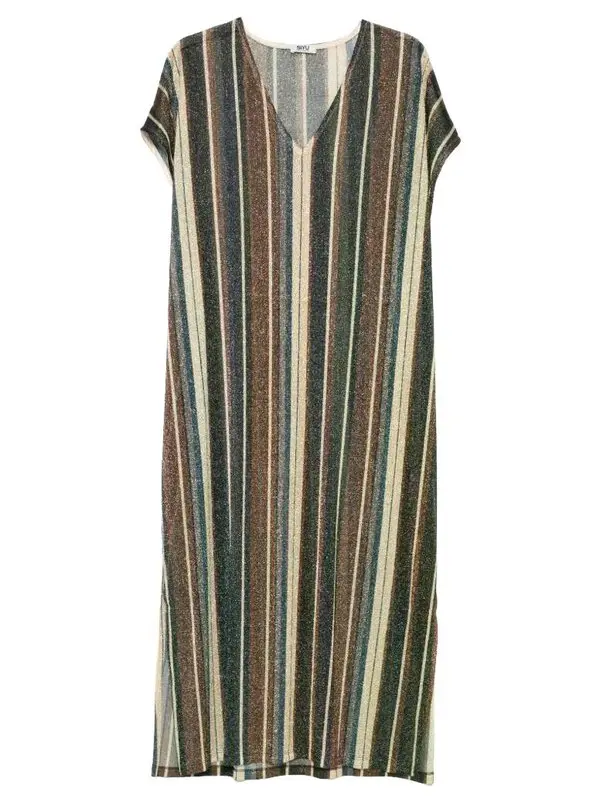 SIYU Zoe Striped Maxi Dress - Green