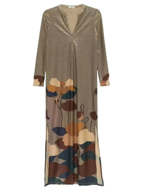 SIYU V-neck Maxi Dress - Neutrals